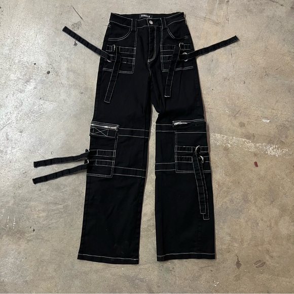 Sorella | Pants & Jumpsuits | Contrast Stitch Zip Cargo Pants D2 | Poshmark